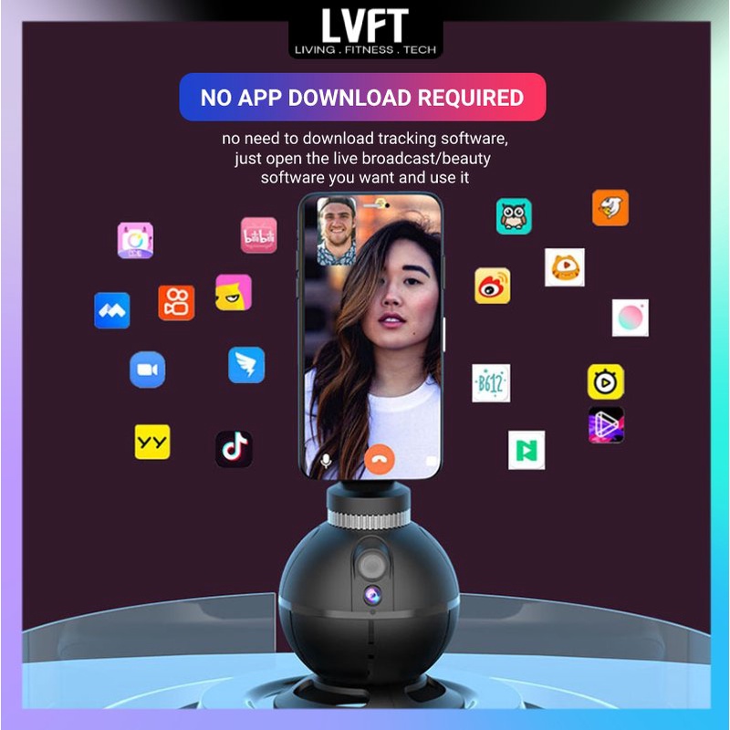 360 degree rotation smart auto tracking PTZ AI Face Motion Tracking ...