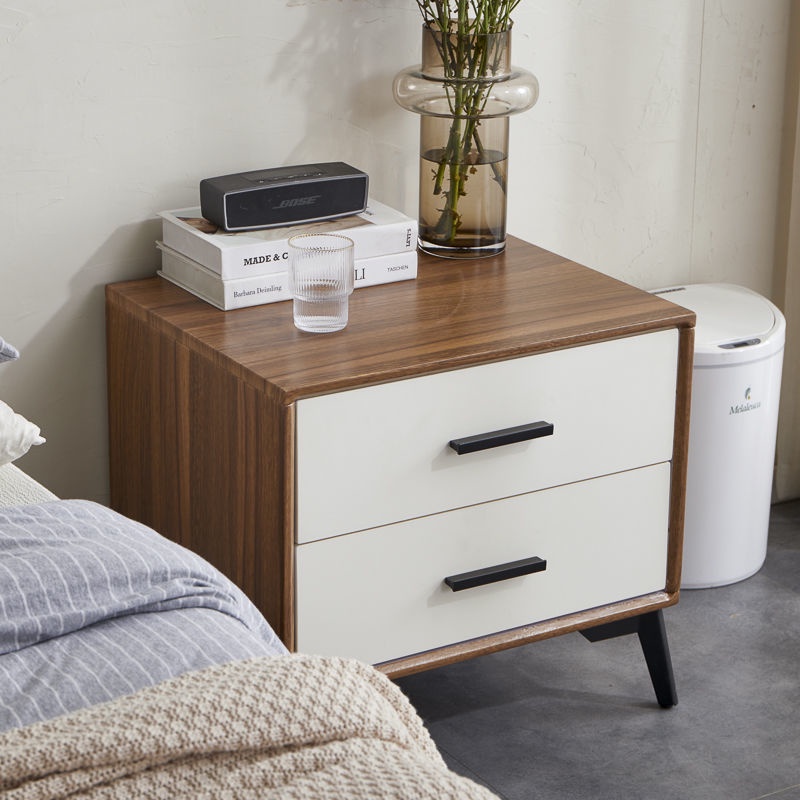 Nordic solid wood bedside table modern Chinese simple small family ...