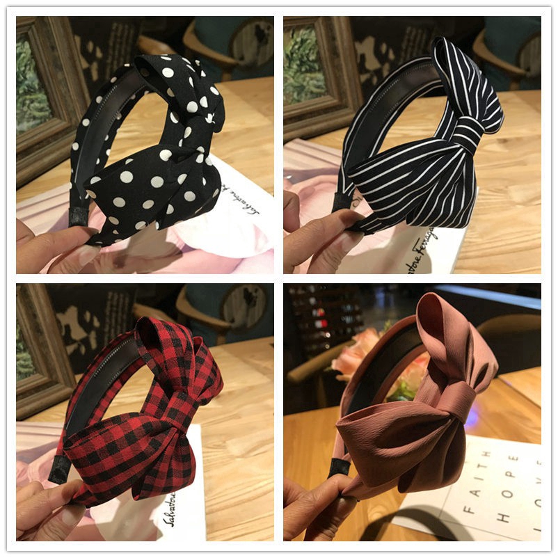 Fashion Hairband Hair Band Wide Bow Knot Headband Hair Hoop Shopee