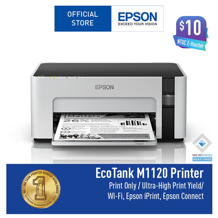 Epson EcoTank M1120 Monochrome Wi-Fi Ink Tank Printer | Shopee Singapore