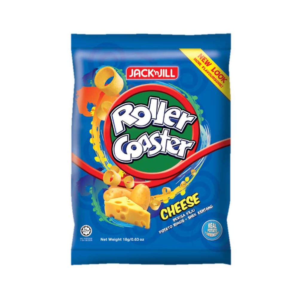 Jack N' Jill Roller Coaster Cheese Flavour Potato Rings (Small) (18g x ...