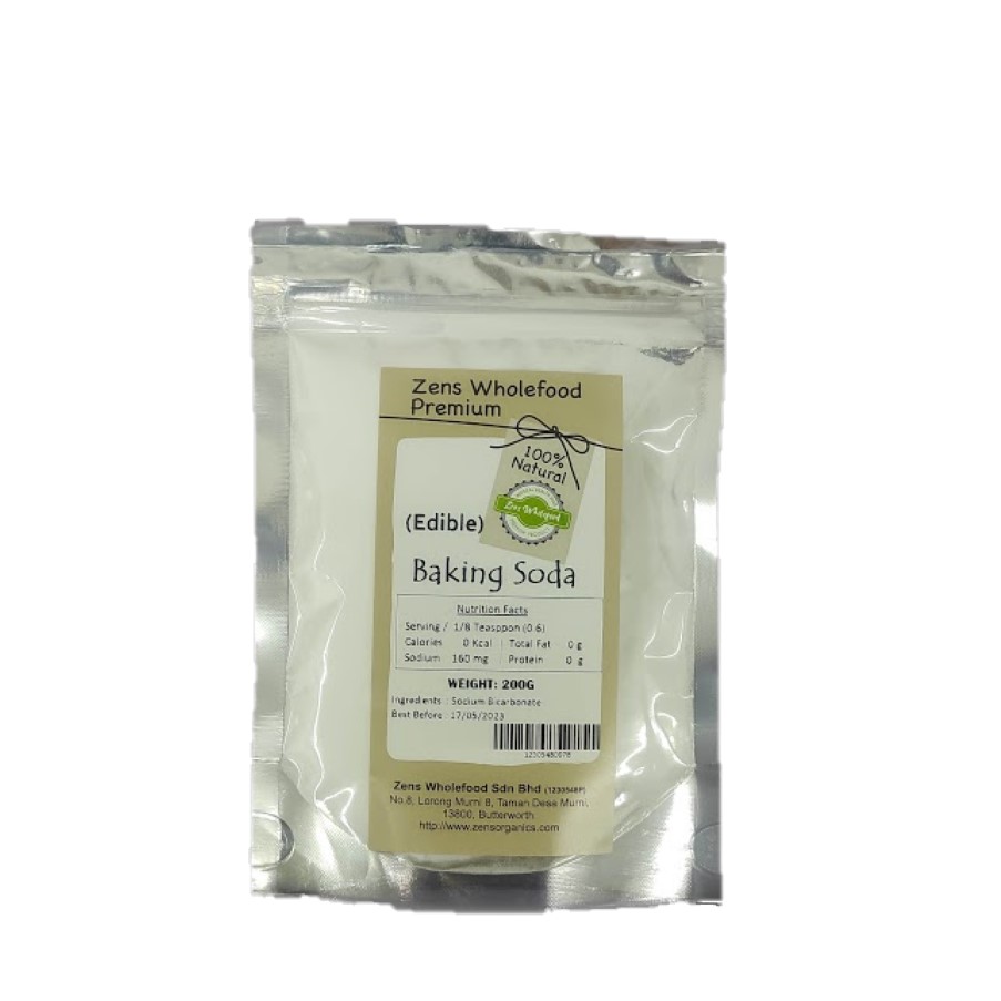 Shop Malaysia Zens Wholefood Natural Edible Baking Soda 200g Shopee Singapore