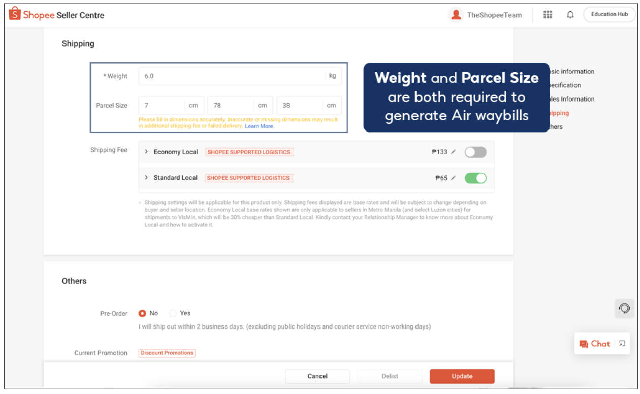Seller Own Print of Air Waybill | Shopee PH Seller Education Hub