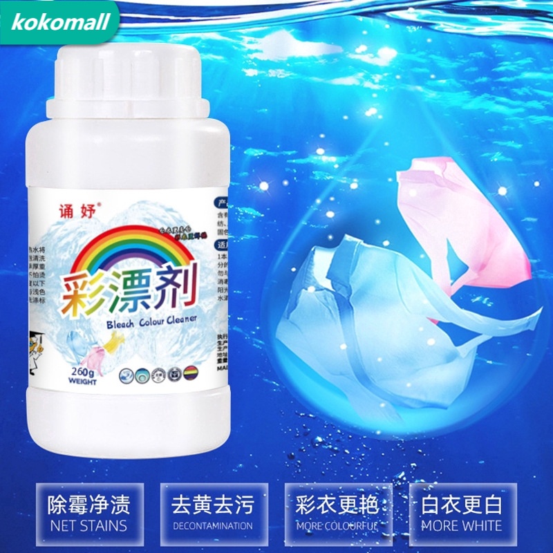 Color-Proof Bleach Powder Laundry Stain Remover Strong Detergent ...