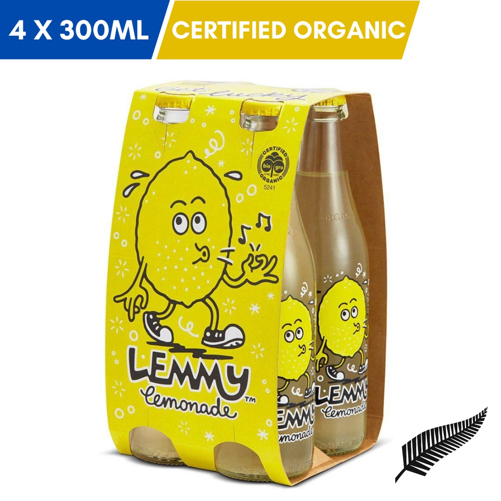 KARMA DRINKS Lemmy Lemonade Organic Fairtrade 4-Pack Bottle Fizzy Soft ...