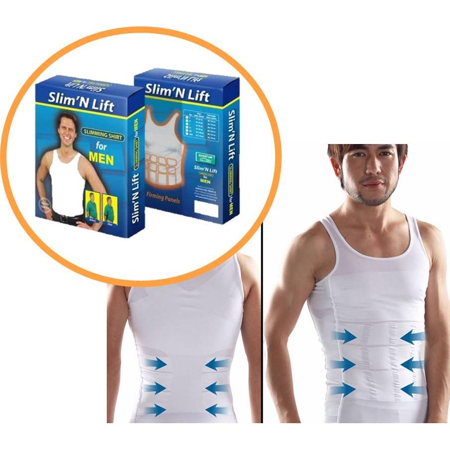Slim & Lift Slimming Singlet, Men Under-Garment Reduce Beer Belly ...
