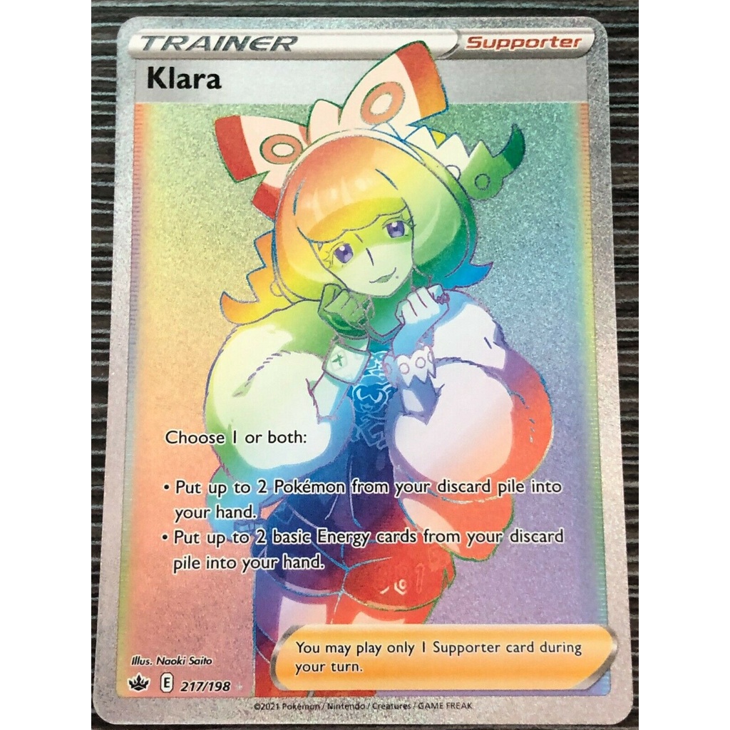 Pokemon TCG Klara - 217/198 - Hyper Rare - Chilling Reign | Shopee ...