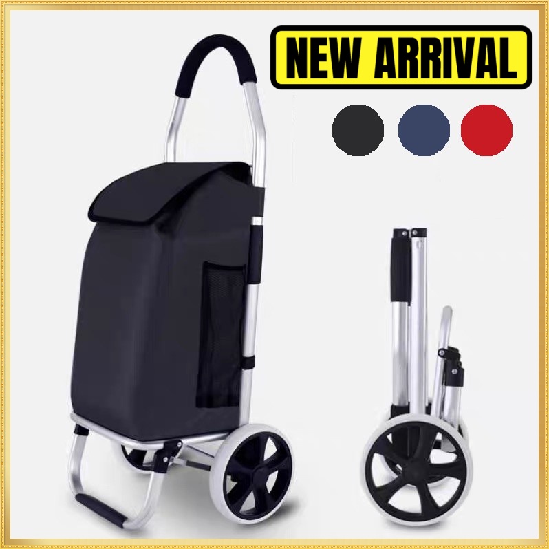 [Ready Stock] Foldable shopping trolley Aluminium Square Frame Stair ...