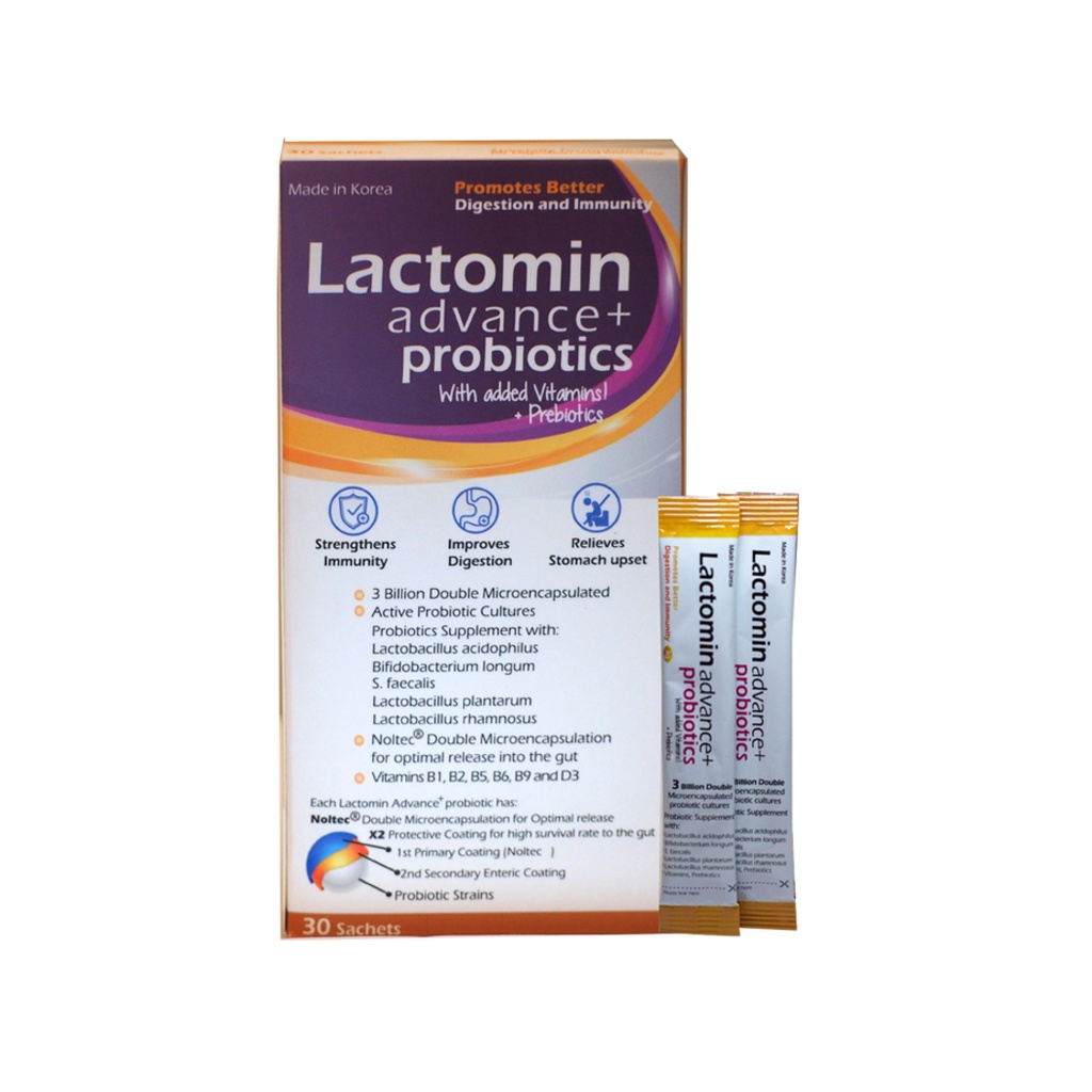 Lactomin Advance + Probiotics With Added Vitamins + Prebiotics, 30 ...