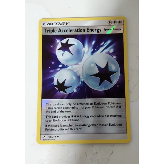 Pokemon triple acceleration energy unbroken bonds card | Shopee Singapore