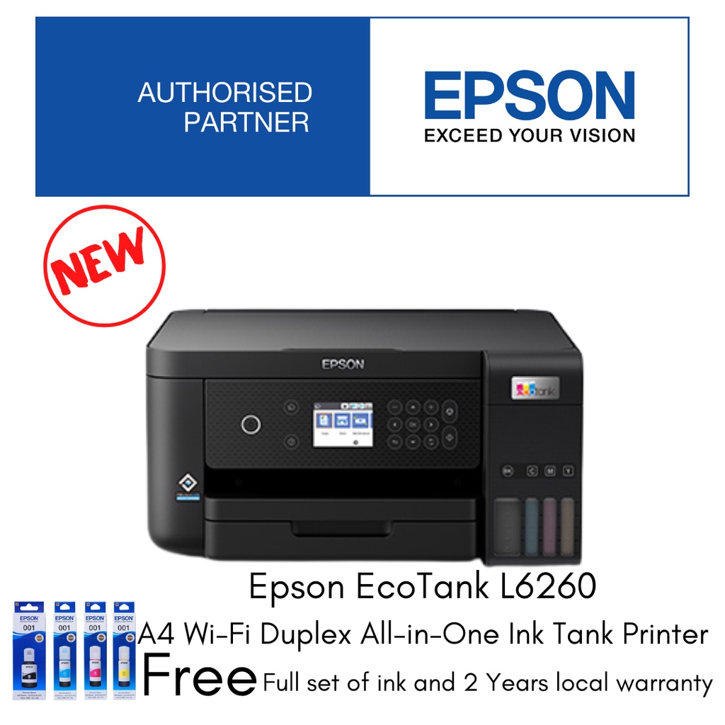 Epson EcoTank L6260 A4 Wi-Fi Duplex All-in-One Ink Tank Printer ...