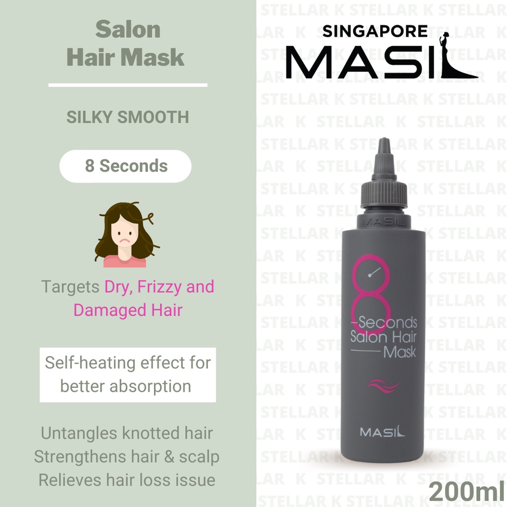 MASIL 8 Seconds Salon Hair Mask 100ml / 200ml / 350ml | Premium Treatment Repairing Dry Damaged ...