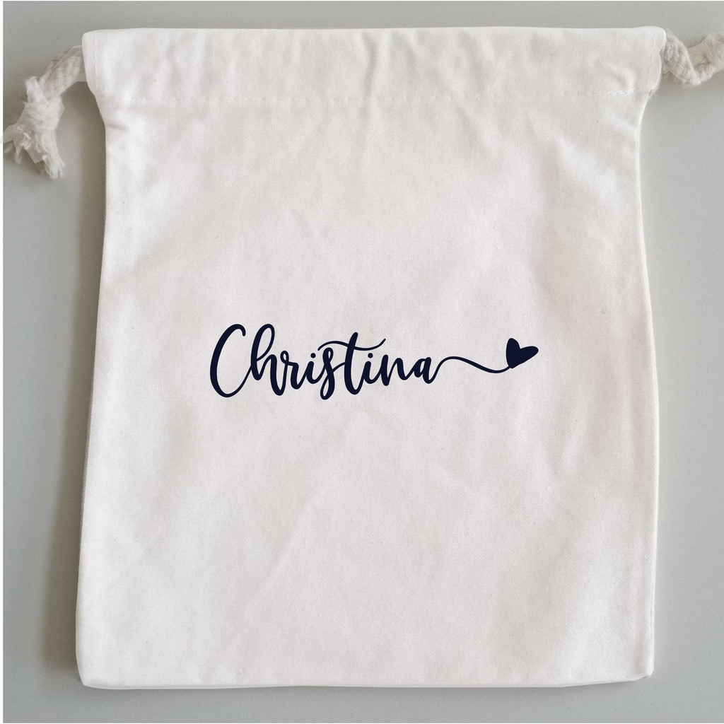 Personalised Gift - Personalized Drawstring Pouch - Name - Christmas ...