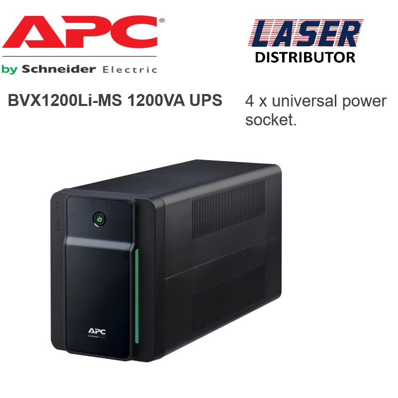 APC Easy UPS BVX 1200VA, 230V, AVR, Universal Sockets (BVX1200LI-MS) | Shopee Singapore