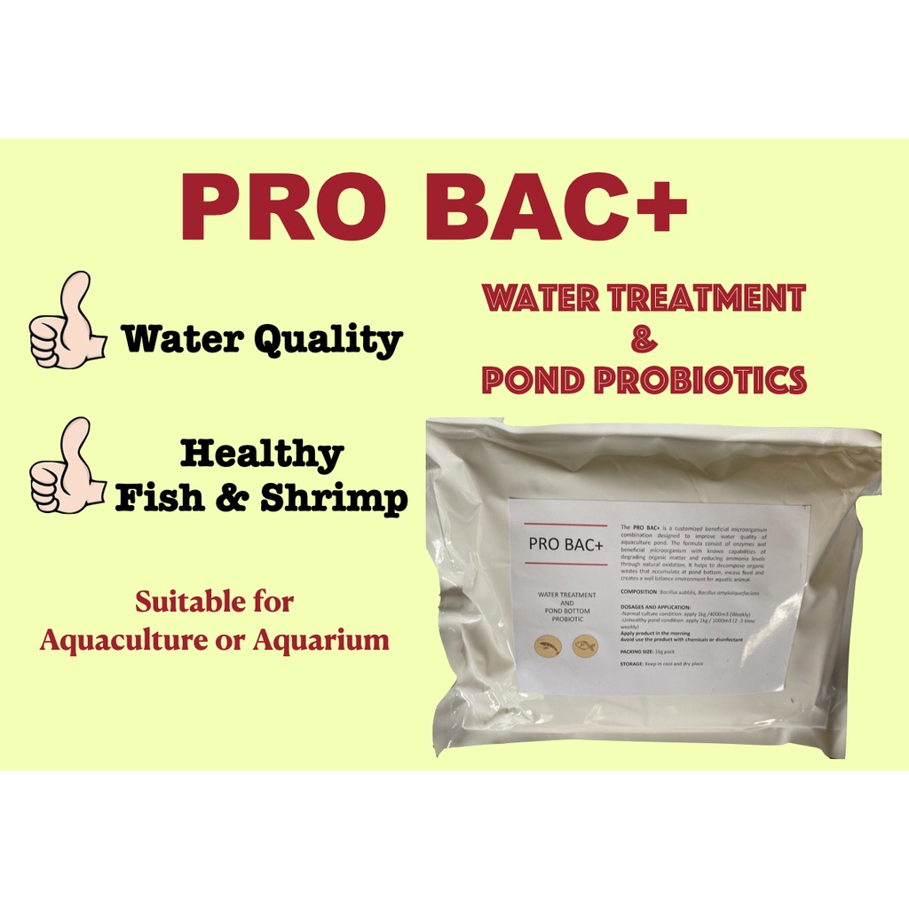 Pro Bac+ Aquaculture Probiotic Fish and Shrimp Biofloc Starter Kolam ...
