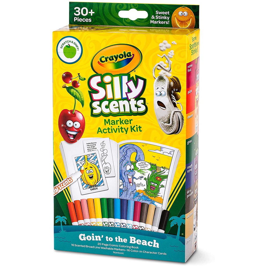 Crayola Silly Scents Marker Activity Kit Goin' to the Beach | Shopee ...