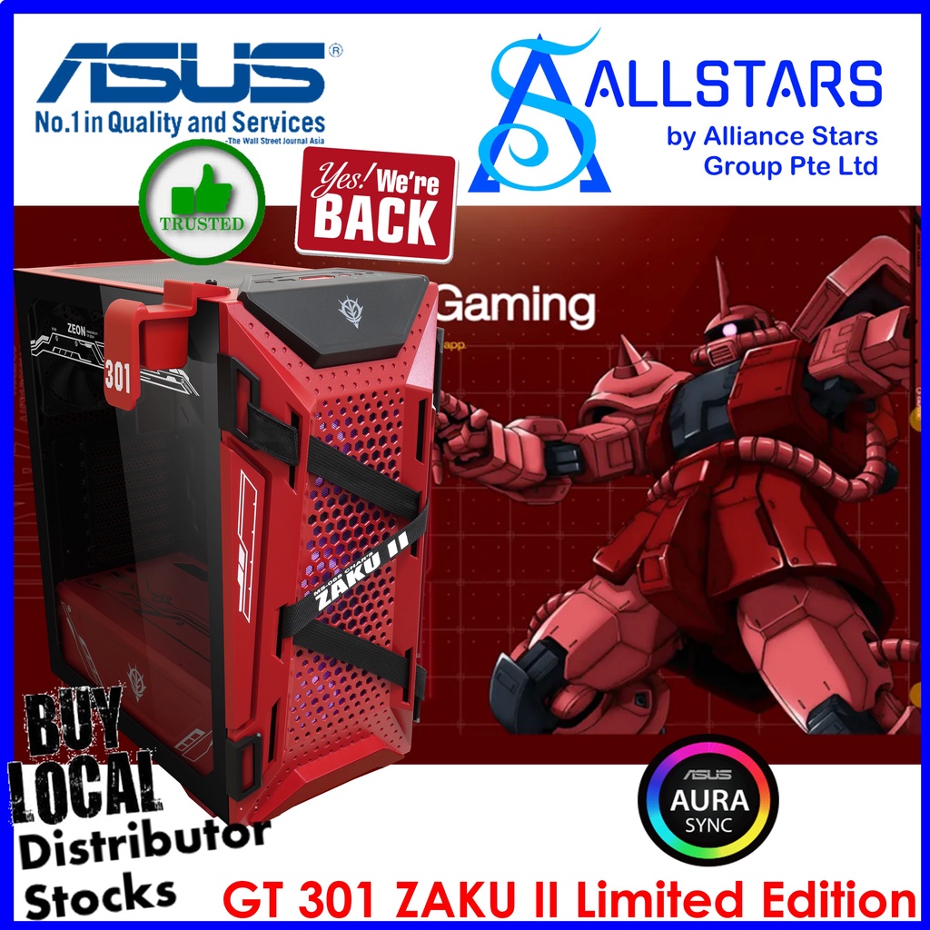 (ALLSTARS) ASUS TUF Gaming GT301 ZAKU II EDITION ATX mid-tower compact ...