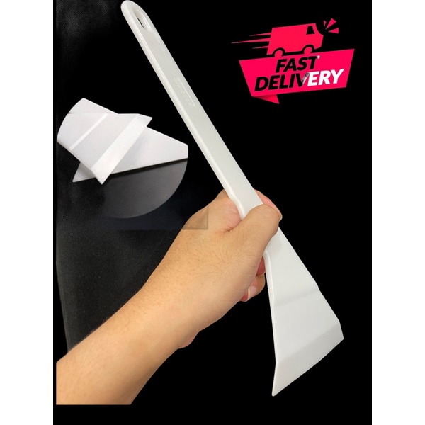 3m-boss triangular long handle scraper squeegee white hard card for ...