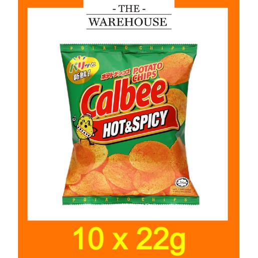 Calbee Potato Chips Hot & Spicy 10 x 22g - Local Stock | Shopee Singapore