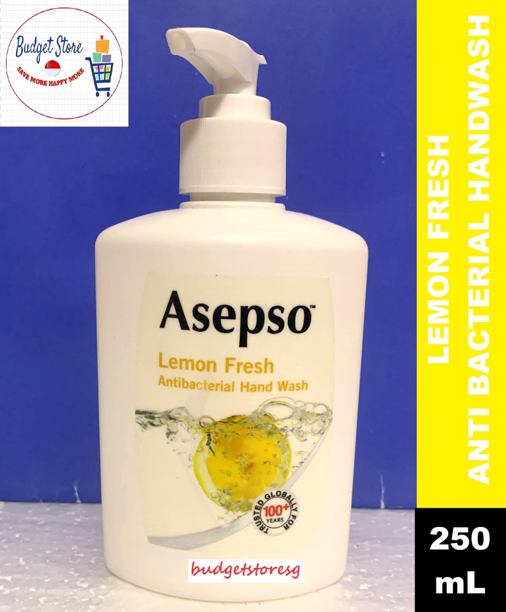 Asepso Antibacterial Hand Wash Lemon Fresh - 250 mL | Shopee Singapore