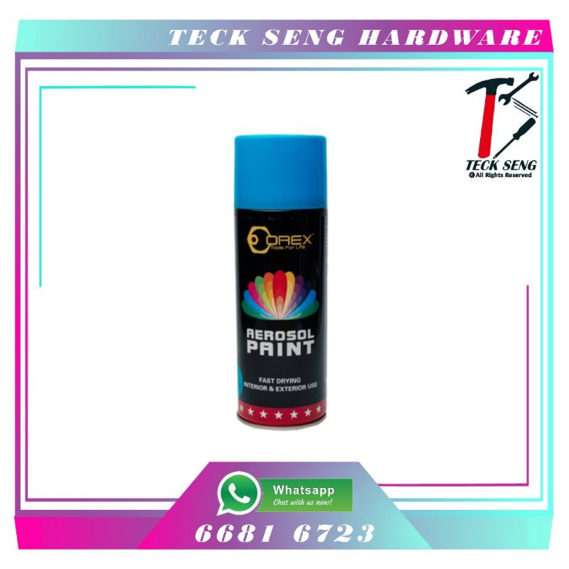 Orex Aerosol Spray Paint 400ml - Sky Blue [A19] | Shopee Singapore