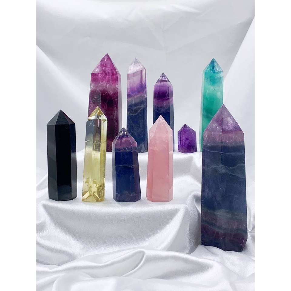 |SG| Fluorite/Critine/Quartz/Black Obsidian Crystal Generator/Pointer ...