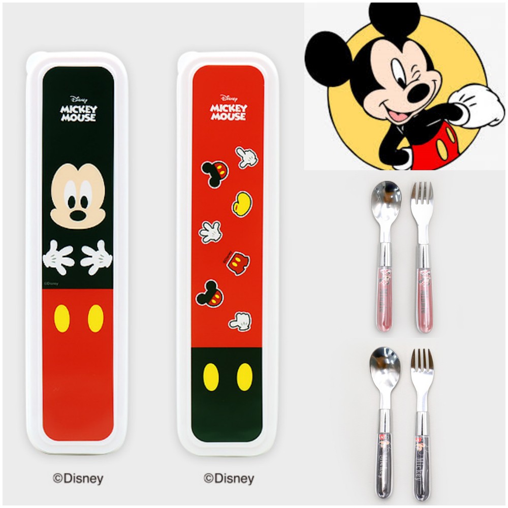 DAISO KOREA X Disney Mickey & Minnie Mouse - Spoon Chopsticks Case ...