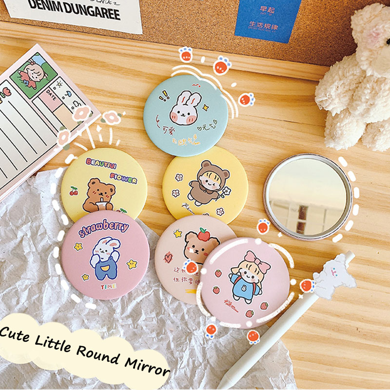 Creative Small Round Mirror Popular Portable Makeup Mirror | Shopee ...