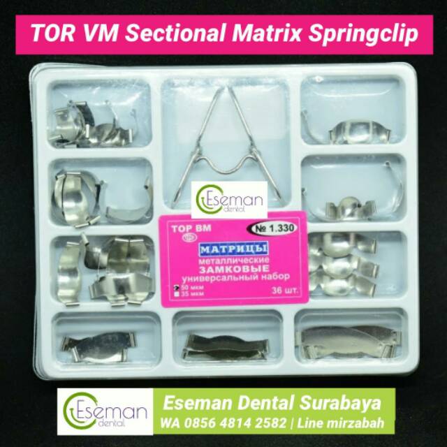 Dental Matrix Springclip Sectional Saddle Celluloid Matrics Metal Strip ...