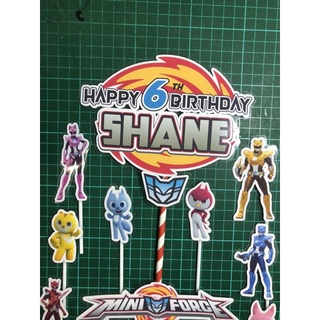 MINIFORCE cake topper (customize name&age) | Shopee Singapore