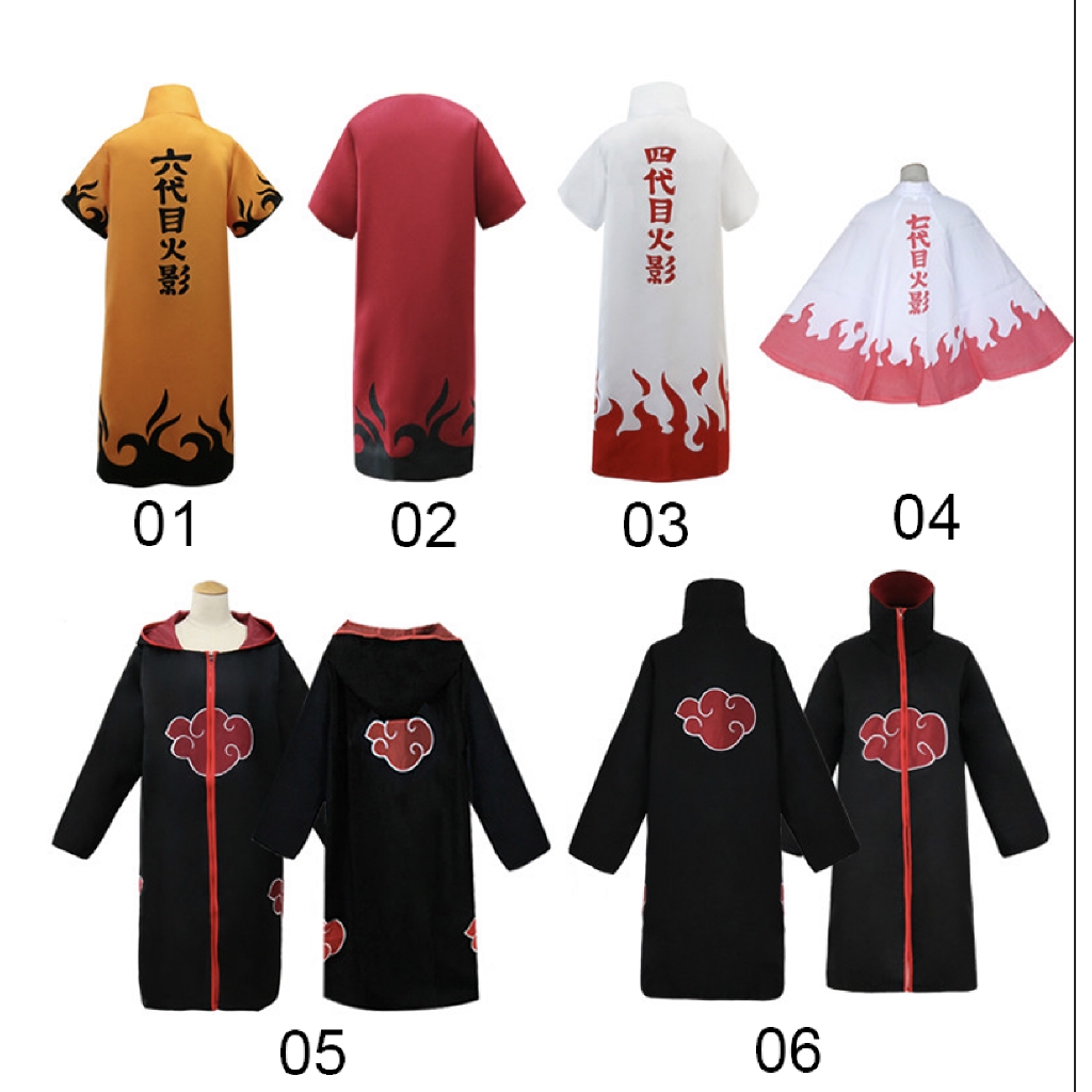 Naruto Cloak Robe Cape Akatsuki Cosplay Costumes Adult Halloween Party ...
