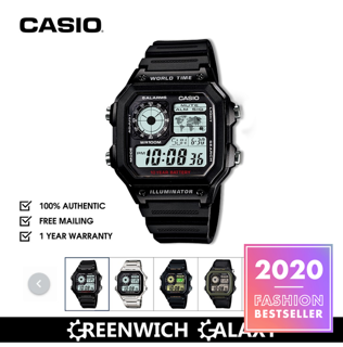 Casio World Time Digital Watch (AE-1200 Series) | Shopee Singapore