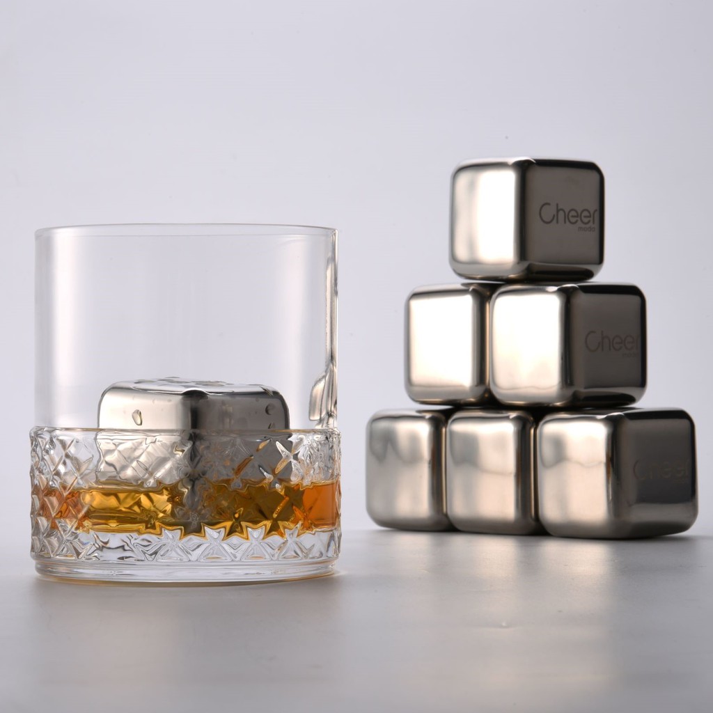 Cheer Moda Stainless Steel Ice Cube - Large 40mm X 40mm X 40mm (Set of ...