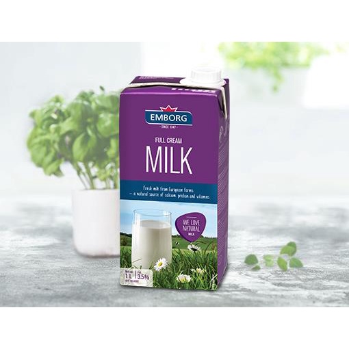 EMBORG FULL CREAM UHT MILK 1LT HALAL(BUNDLE OF 2PACK) | Shopee Singapore