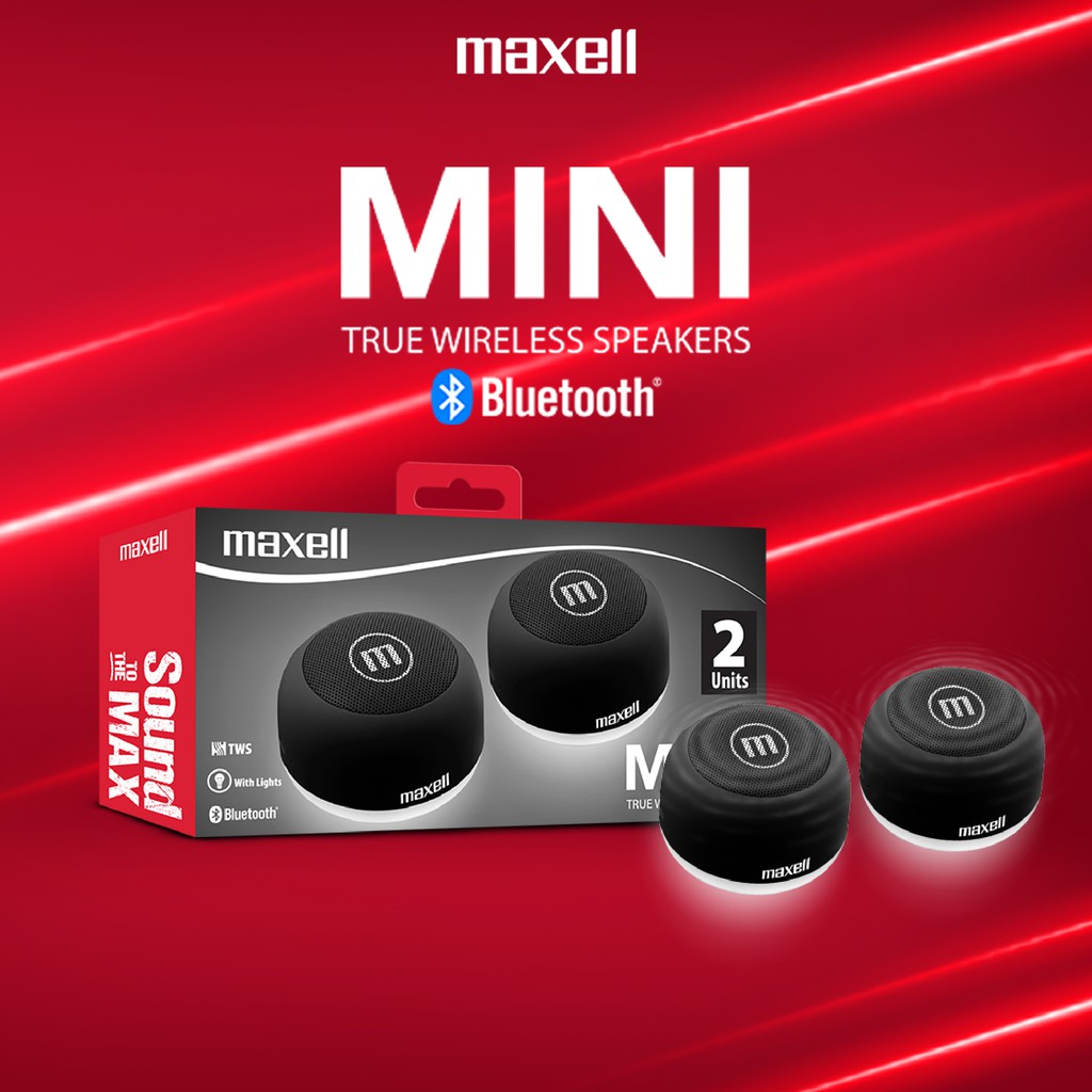 Maxell Portable Bluetooth Speakers - True Wireless Stereo TWS | Shopee ...
