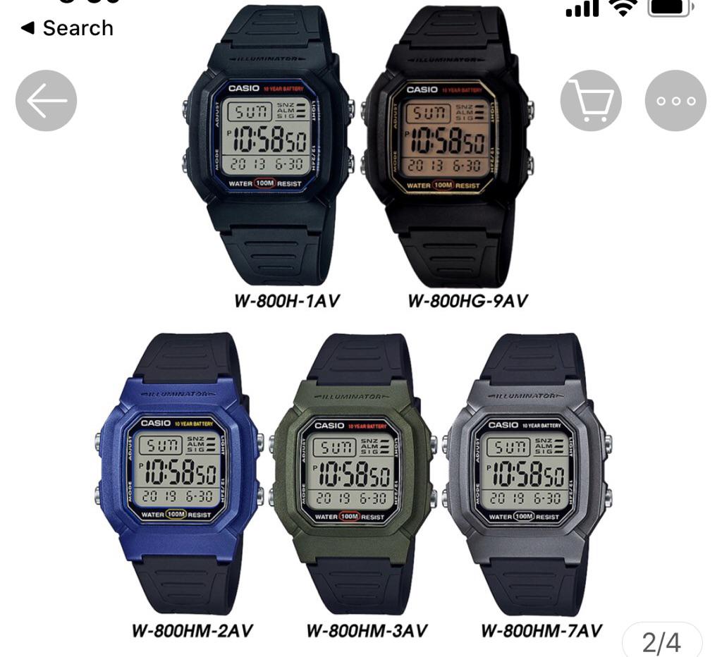 Casio Digital Sports Watch (W-800H Series) | Shopee Singapore