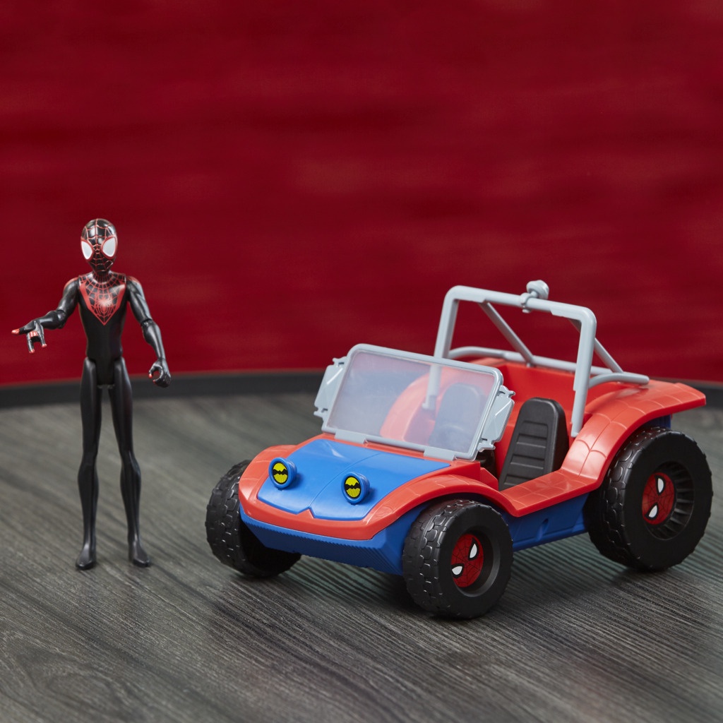 Marvel Spider-Man Spider-Mobile 6-Inch-Scale Vehicle and Miles Morales ...