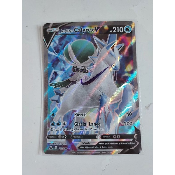 Pokemon ice rider calyrex V full art chilling reign card | Shopee Singapore