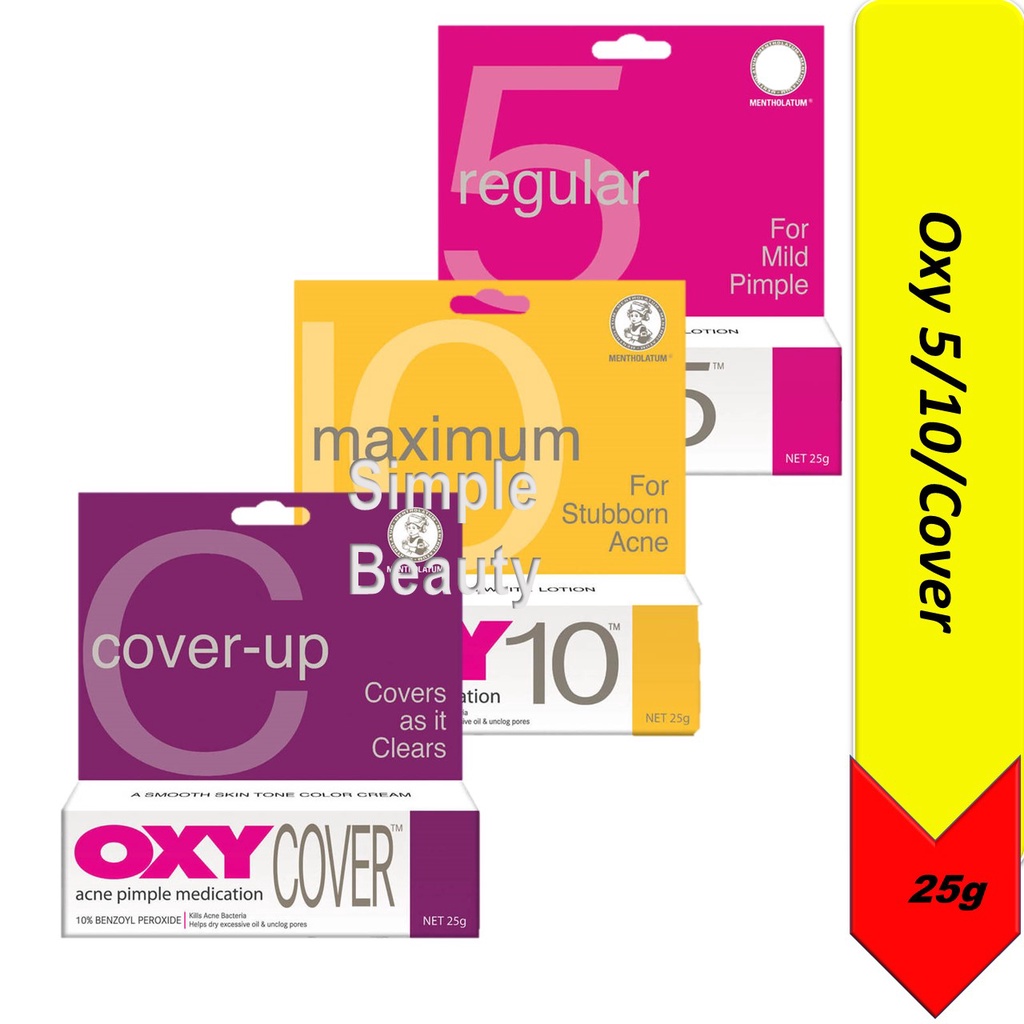 OXY 5 / 10 / Cover Acne Pimple Medication 25g | Shopee Singapore