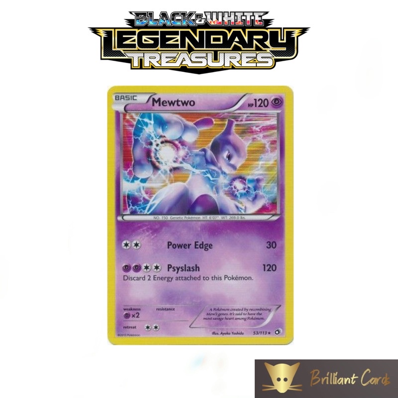 Pokemon Mewtwo Black And White Series Card | Shopee Singapore