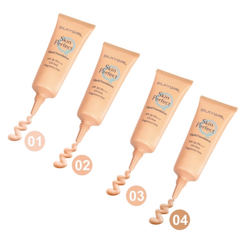 Silky GIRL skin Perfect liquid foundation spf 30 pa++ | Shopee Singapore