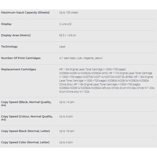 HP Printer Color Laser MFP 179FNW M179 M 179 FNW M179FNW Wireless Color ...