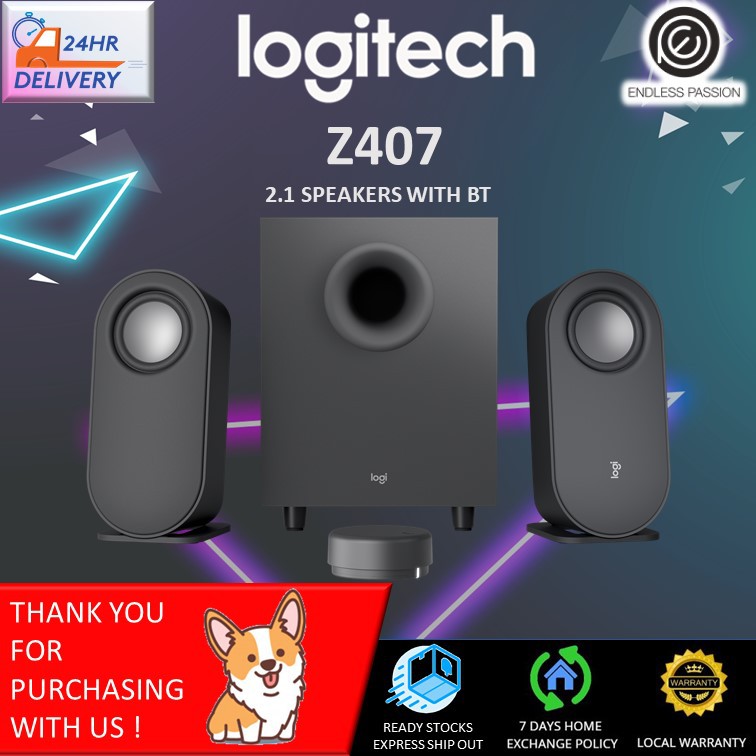 Logitech Z407 Bluetooth Computer Speakers with Subwoofer and Wireless ...
