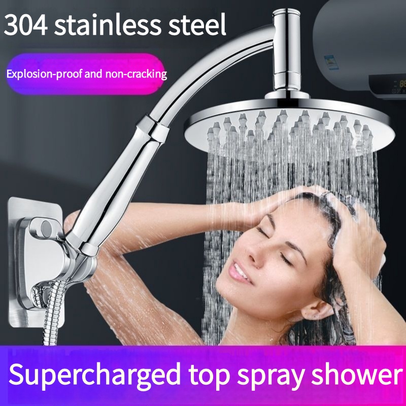 Stainless steel shower head large shower top spray lotus head water ...
