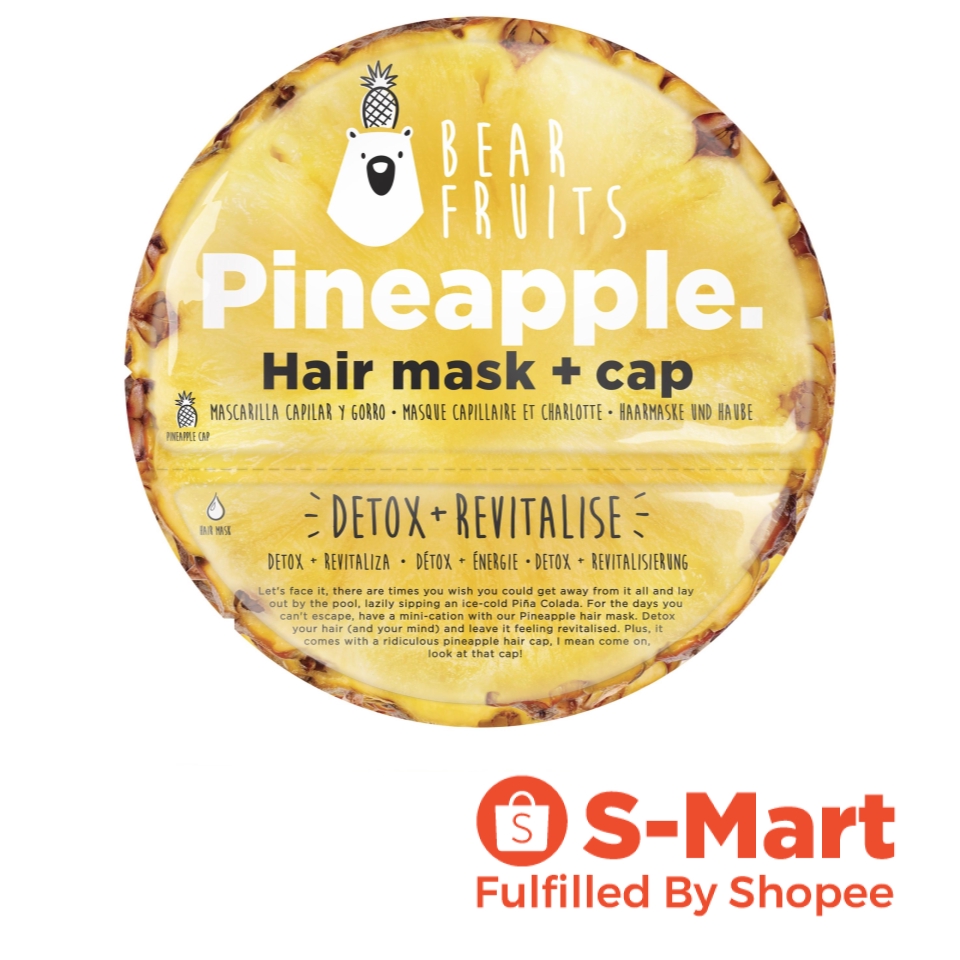 Bear Fruits Pineapple Detox Revitalise Hair Mask & Hair Cap 20ml ...