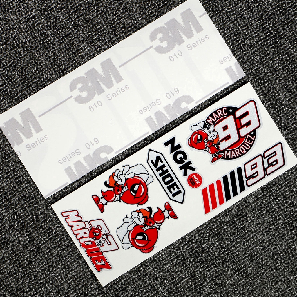 3M Logo Highly Reflective Motorcycle Side Strip Bike Helmet Sticker Car ...