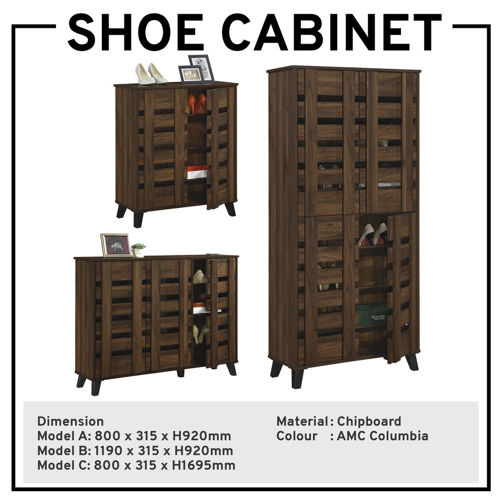 Shoe Cabinet Shoe Rack Swing Door 2 Door Shoe Cabinet Tall Shoe Cabinet ...