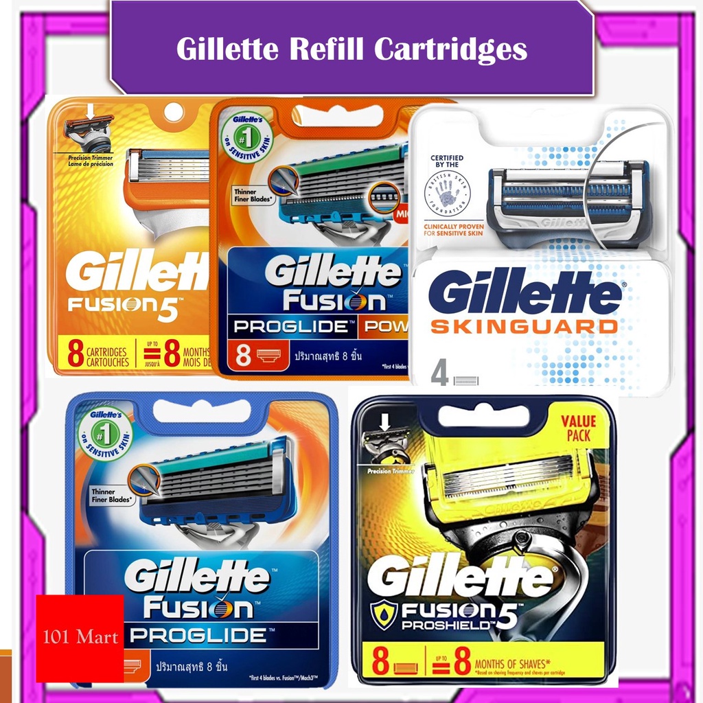 Gillette Fusion Razor Shaver Refill Cartridges / Fusion5 ProShield ...