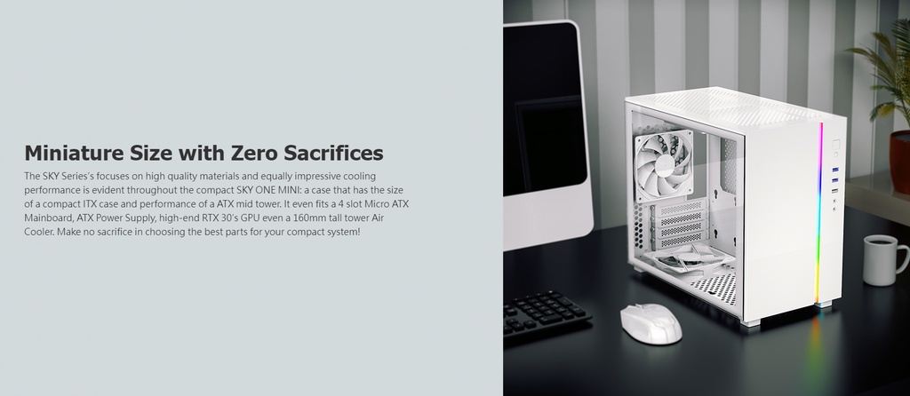 Montech Sky One Mini/3x High Airflow Fans Pre-Installed /Tempered Glass ...