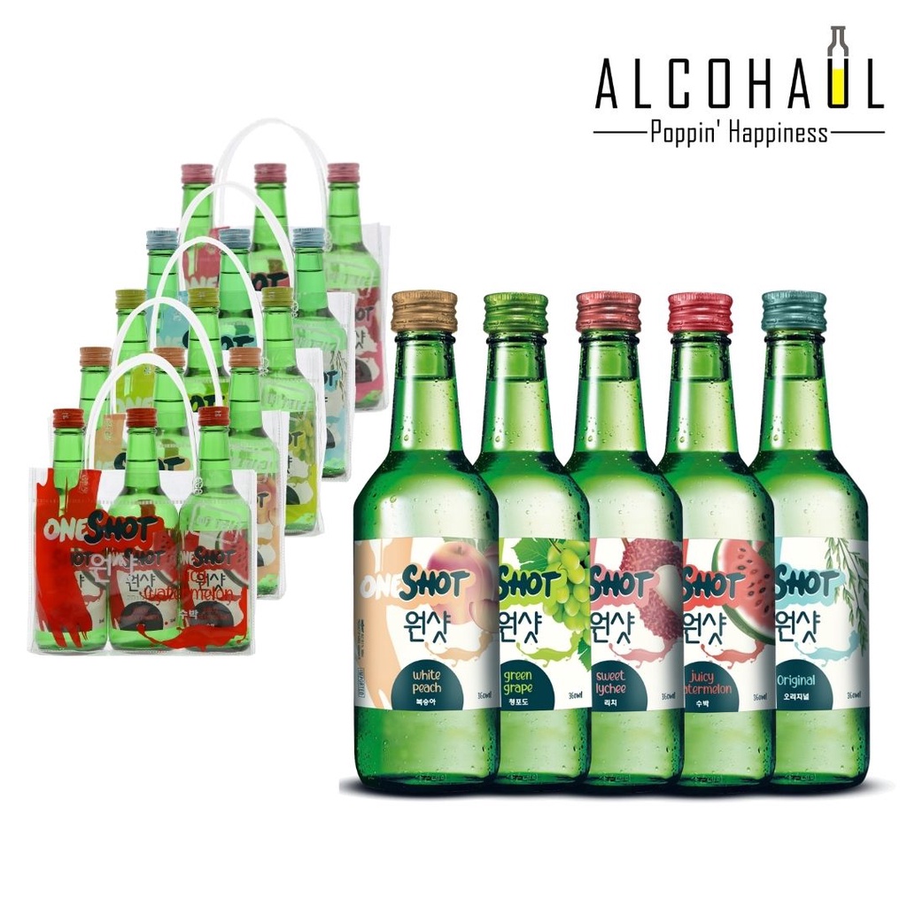 [GIFT PACK!] ONESHOT 360ml x 3 (Green Grape / Lychee / Watermelon ...